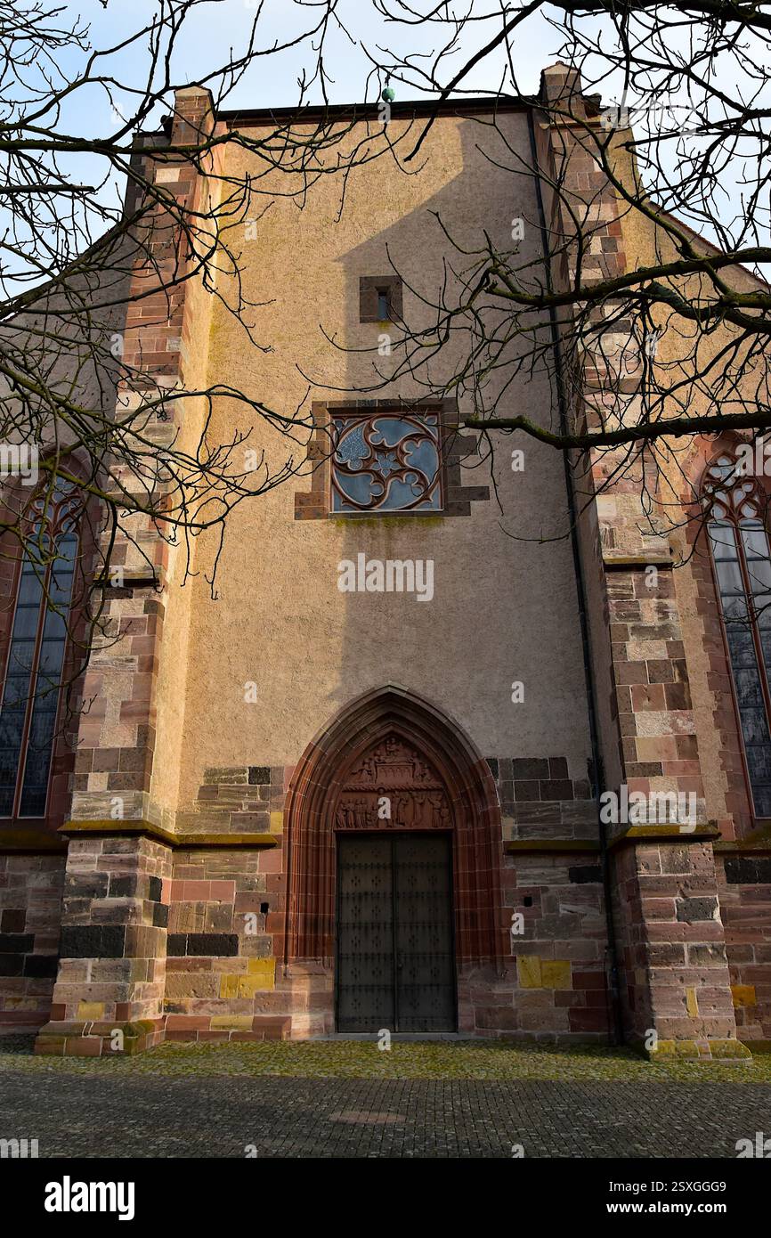 The west facade of the Saint Etienne collegiate church in the town of ...