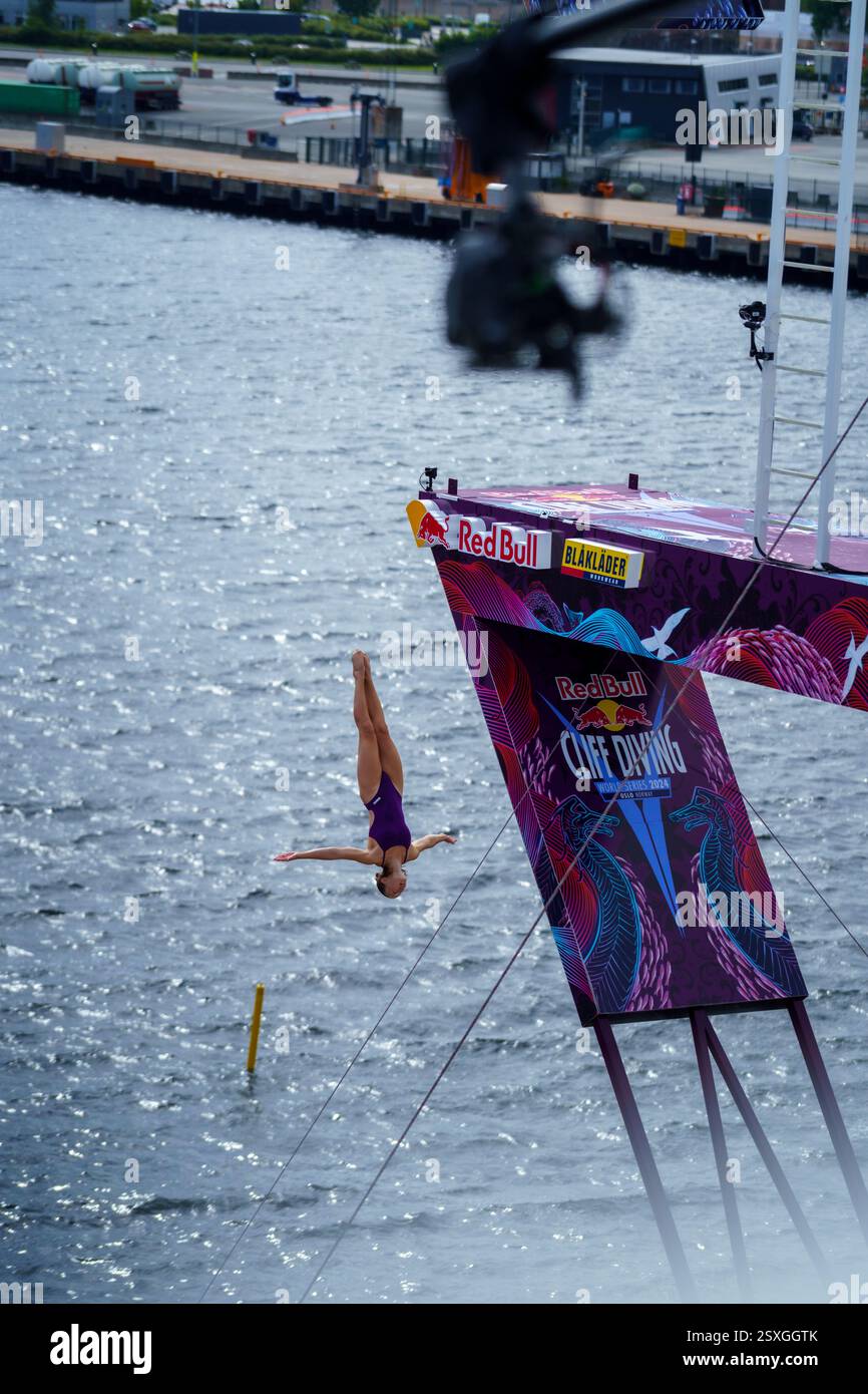 REDBULL CLIFF DIVING OSLO 2024 Stock Photo - Alamy