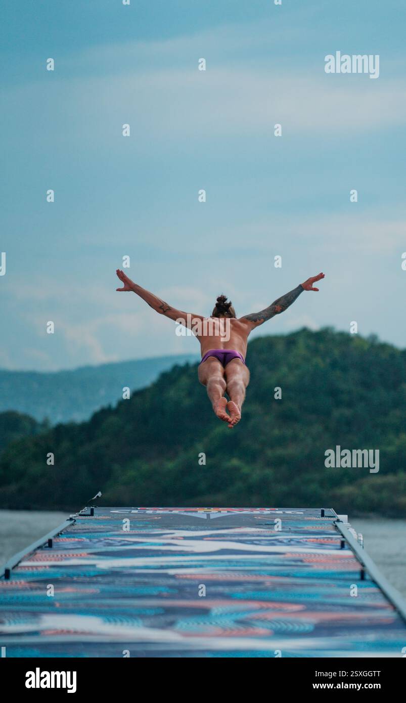 REDBULL CLIFF DIVING OSLO 2024 Stock Photo - Alamy