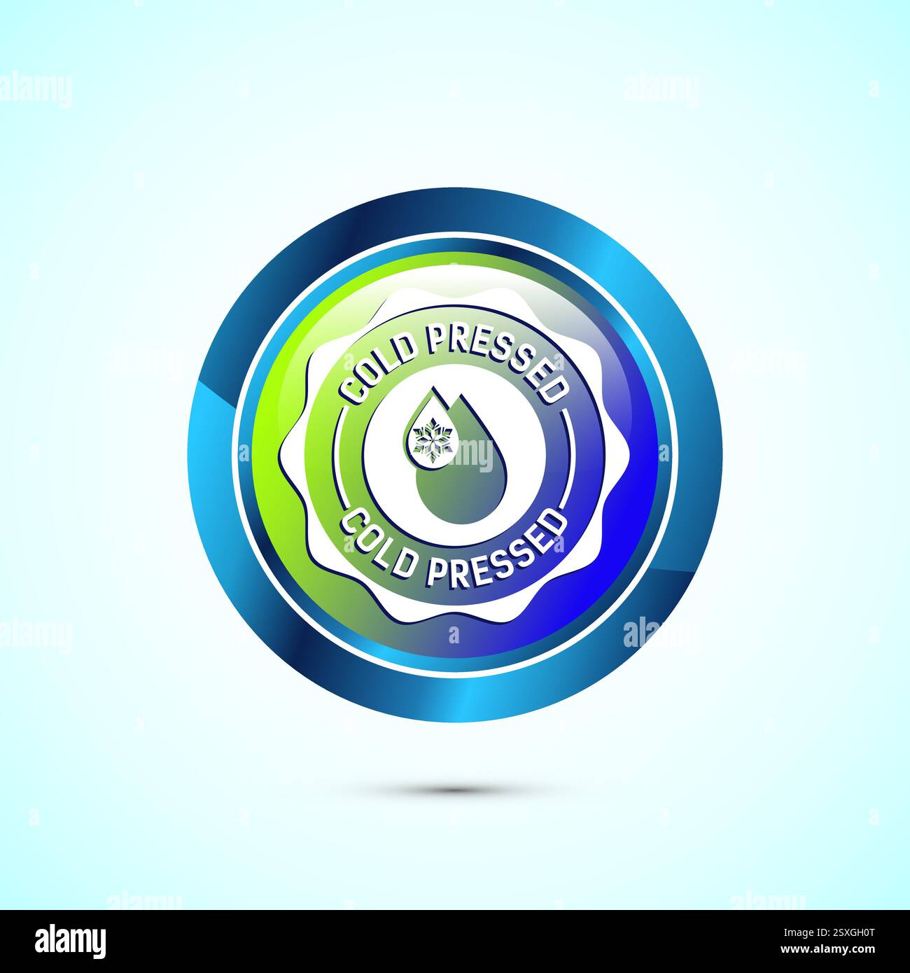 Cold pressed icon design illustration. Cold pressed label badge logo ...