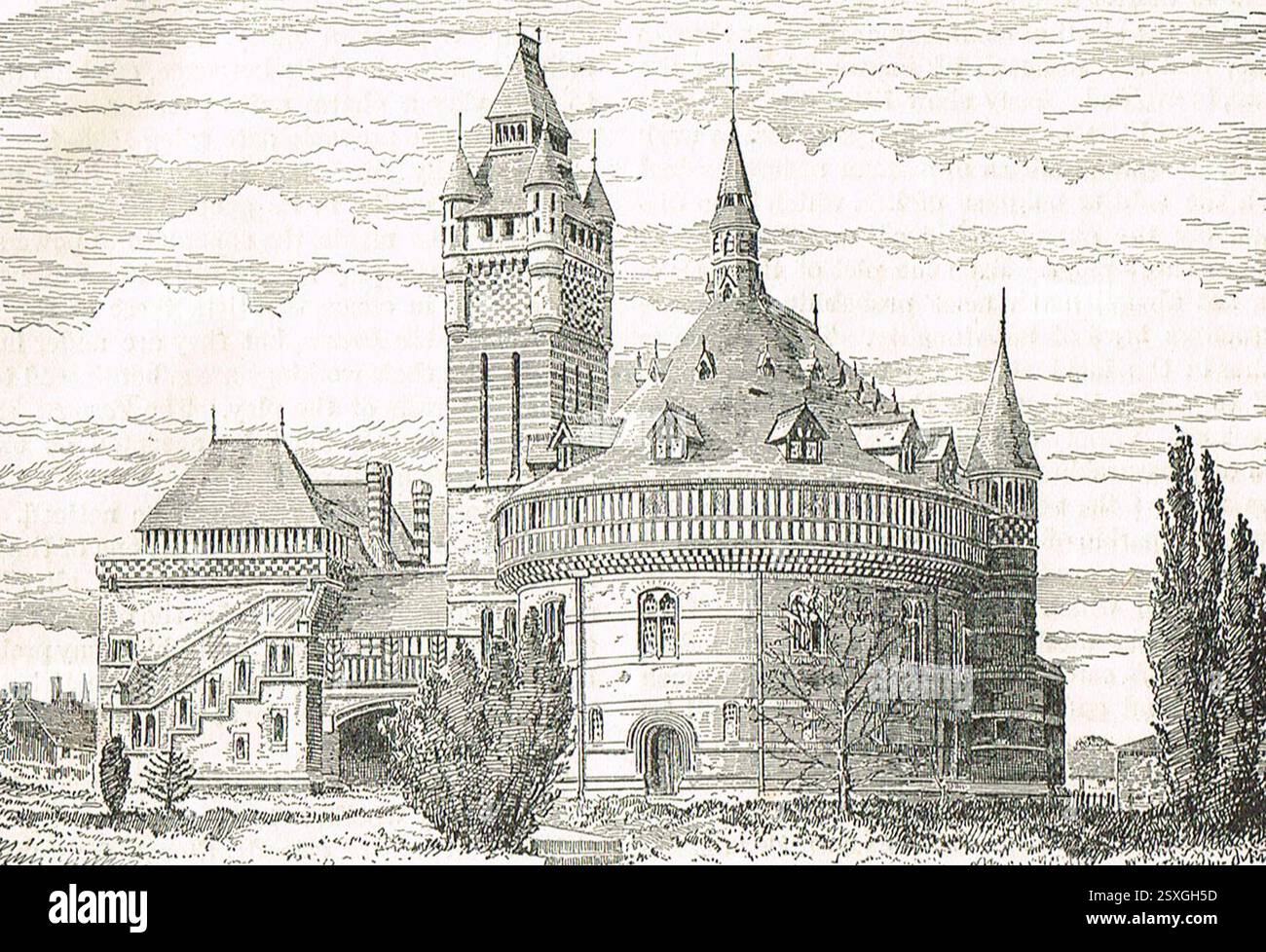 The first Shakespeare Memorial Theatre of 1879. Gutted by fire in 1926 ...