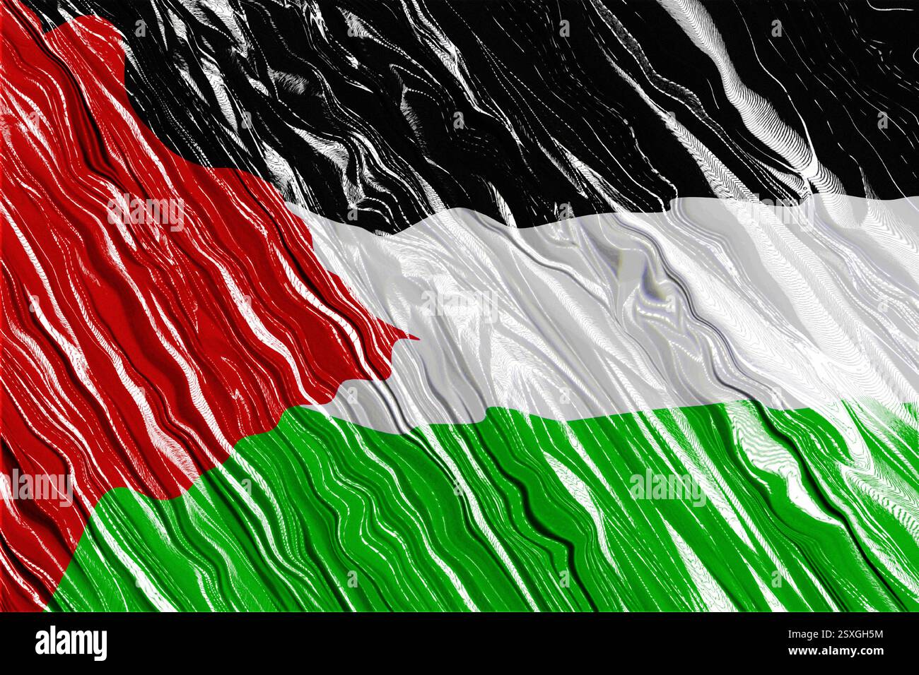 Lustrous silk fabric texture with Palestinian flag design Stock Vector ...