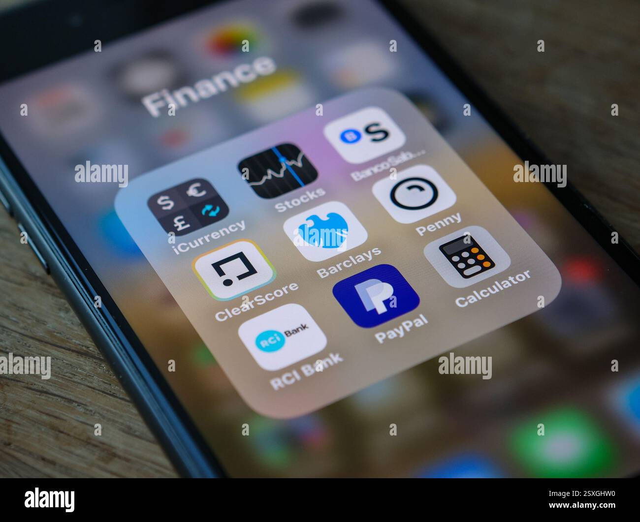 Banking and finance App Icons,on an apple iphone screen , February 2025 ...