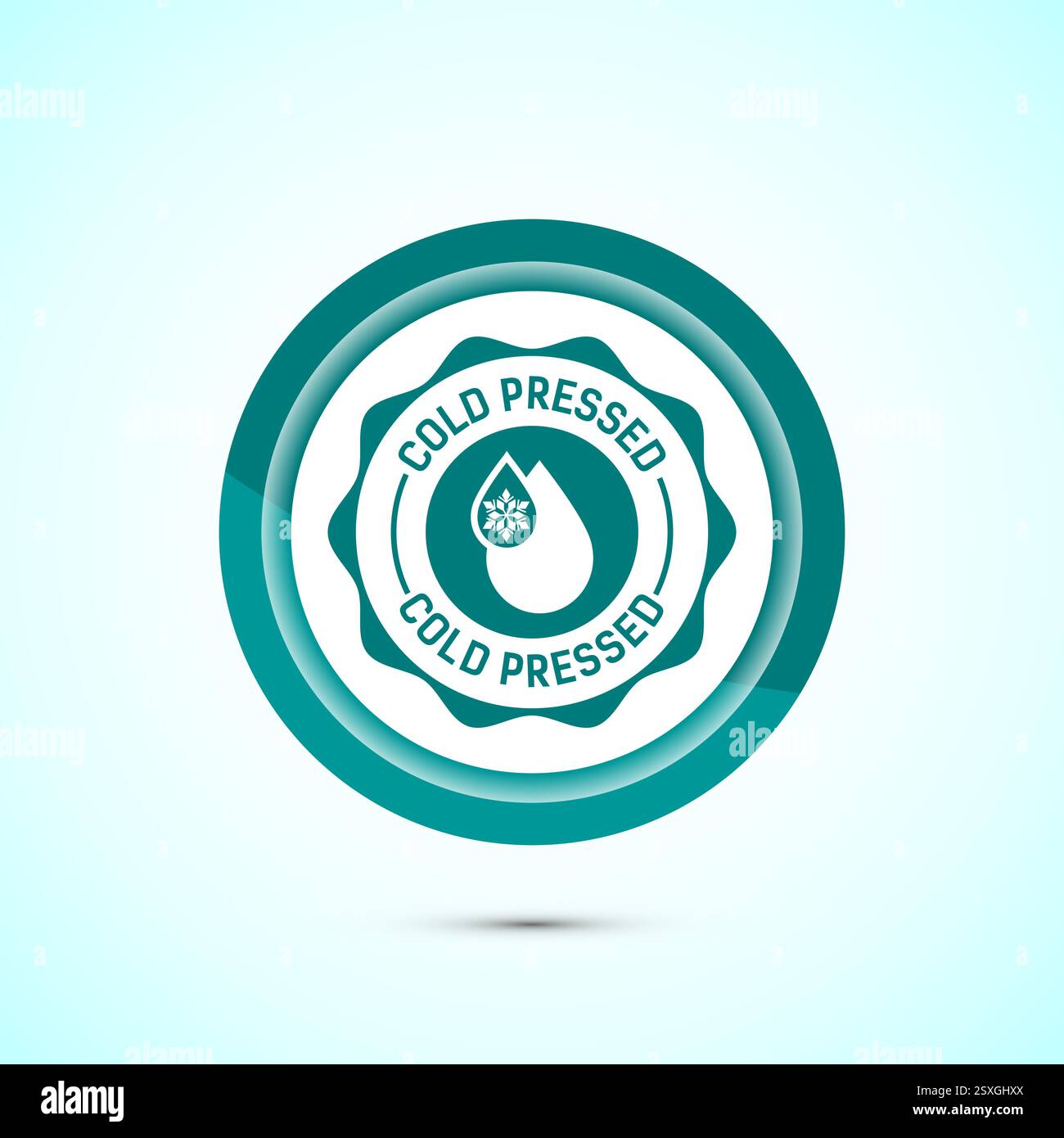 Cold pressed icon design illustration. Cold pressed label badge logo ...