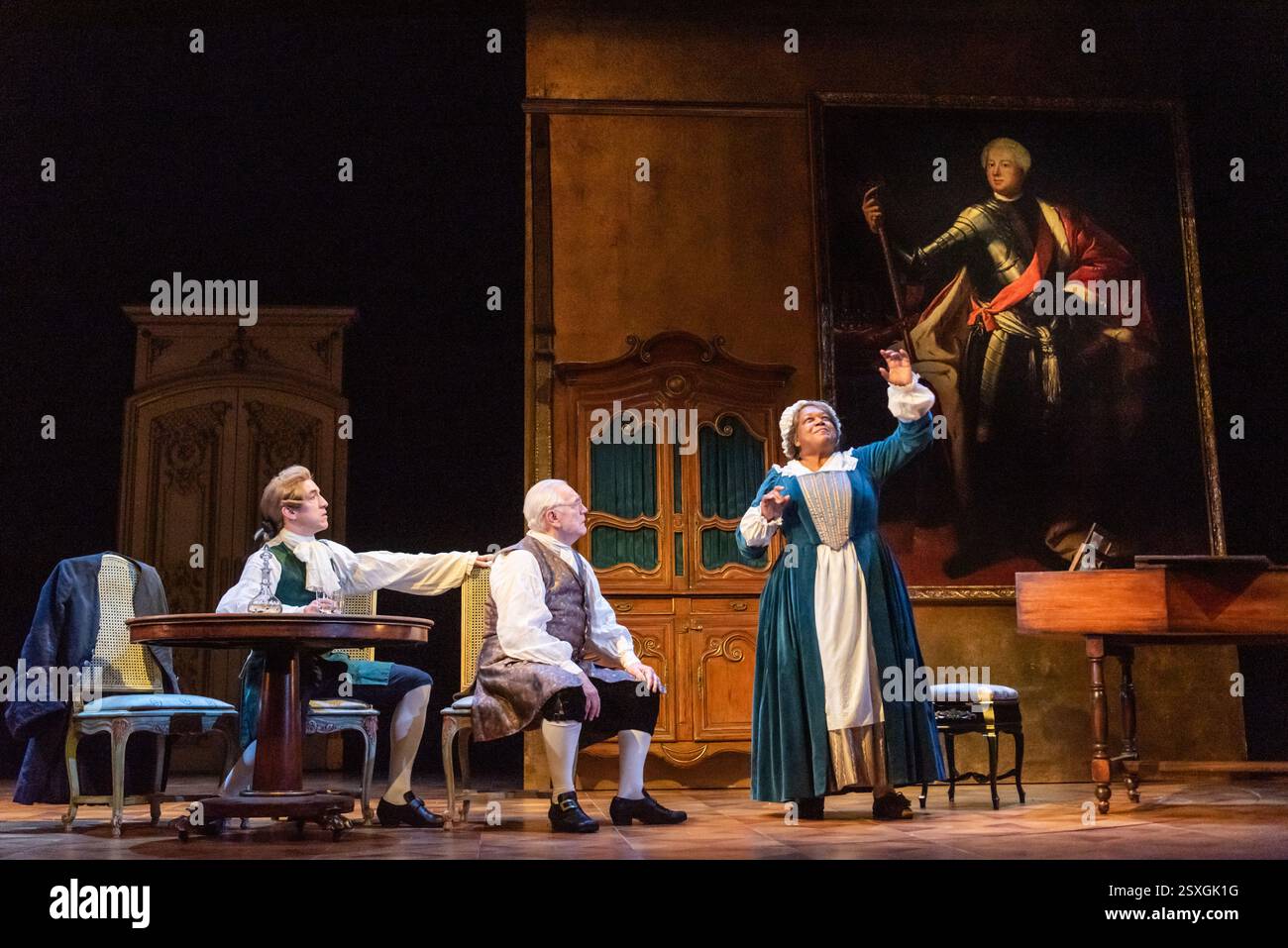 London, 24 February 2025, Jamie Wilkes as Carl, Brian Cox as Bach and ...