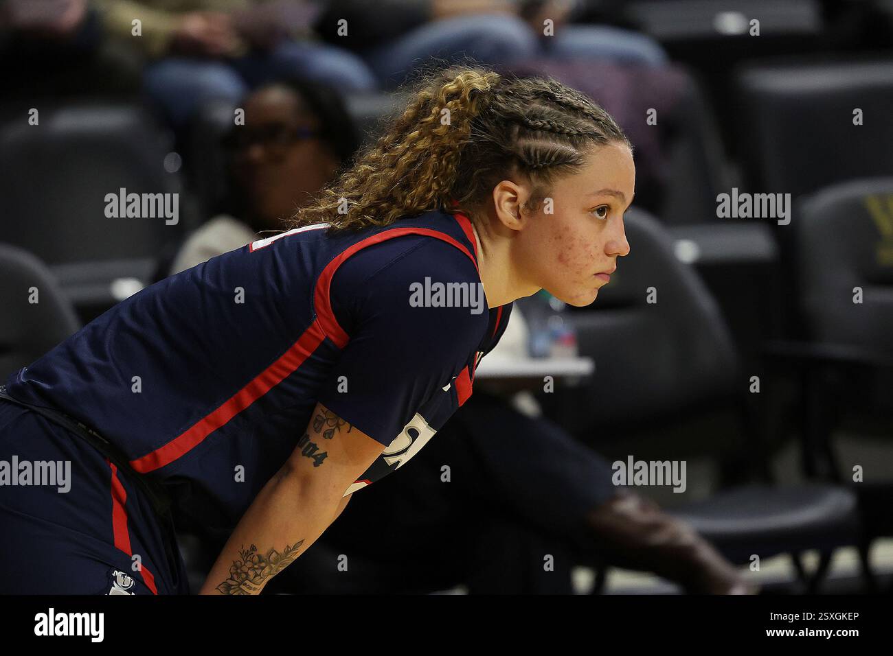 SPARTANBURG, SC - FEBRUARY 20: Samford Bulldogs guard Alonya Waldon (11 ...