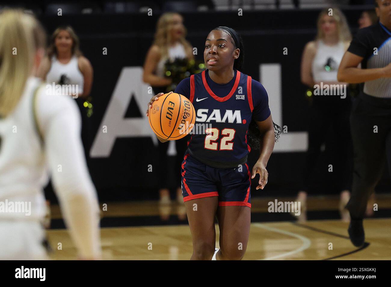 SPARTANBURG, SC - FEBRUARY 20: Samford Bulldogs guard Sierra Godbolt ...