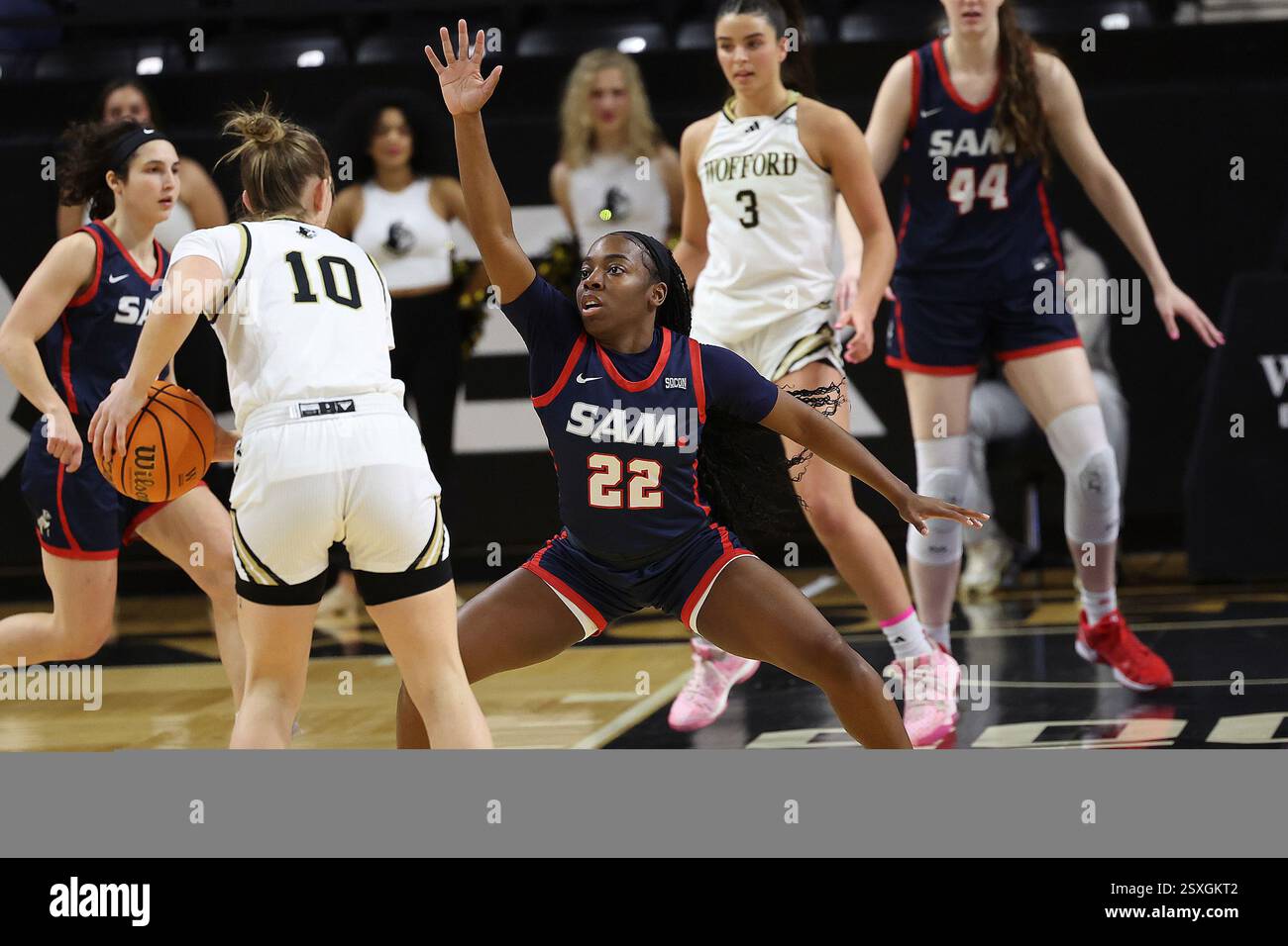 SPARTANBURG, SC - FEBRUARY 20: Samford Bulldogs guard Sierra Godbolt ...