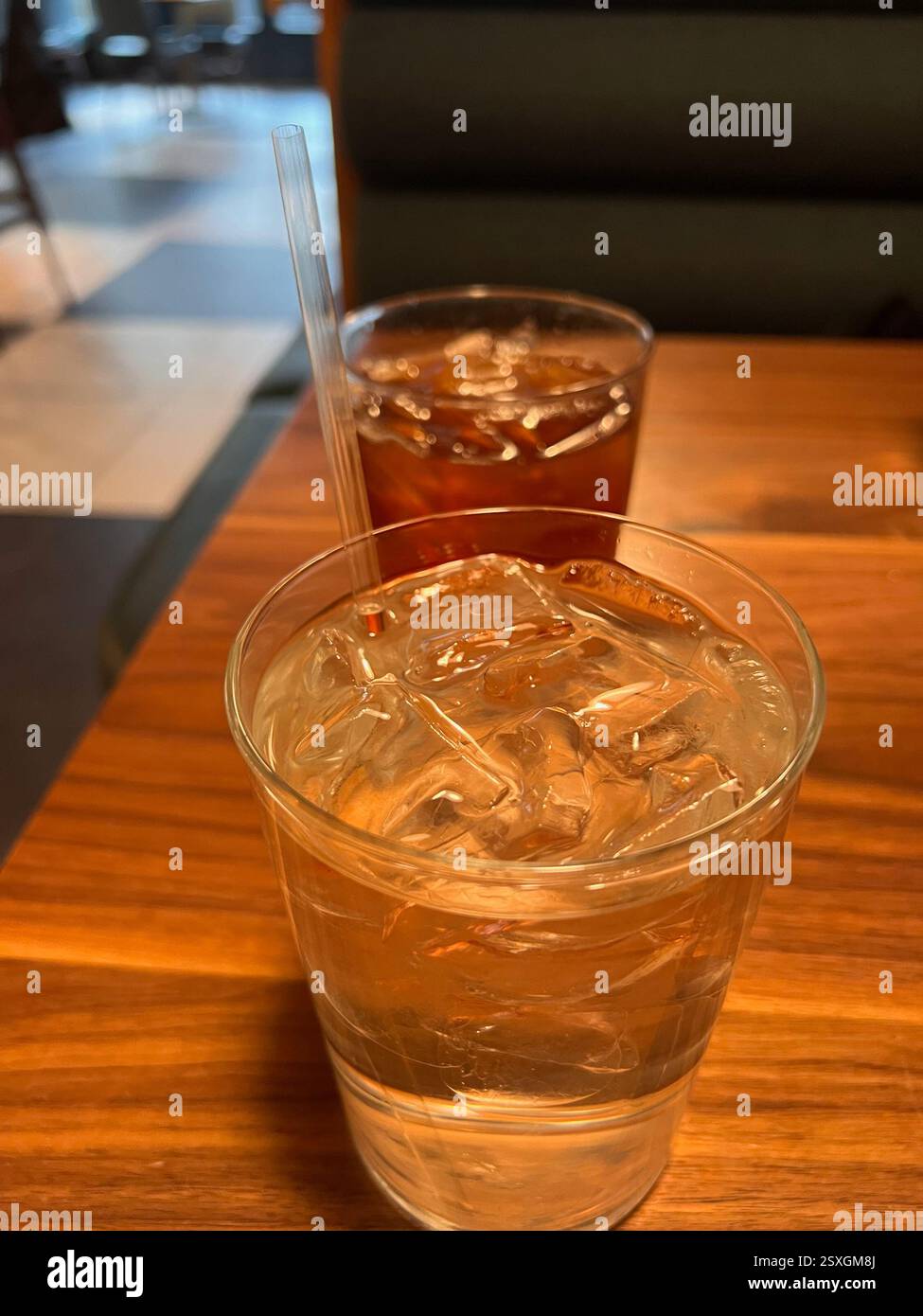 A straw is displayed on a table in Washington, DC on Feb. 11, 2025 ...