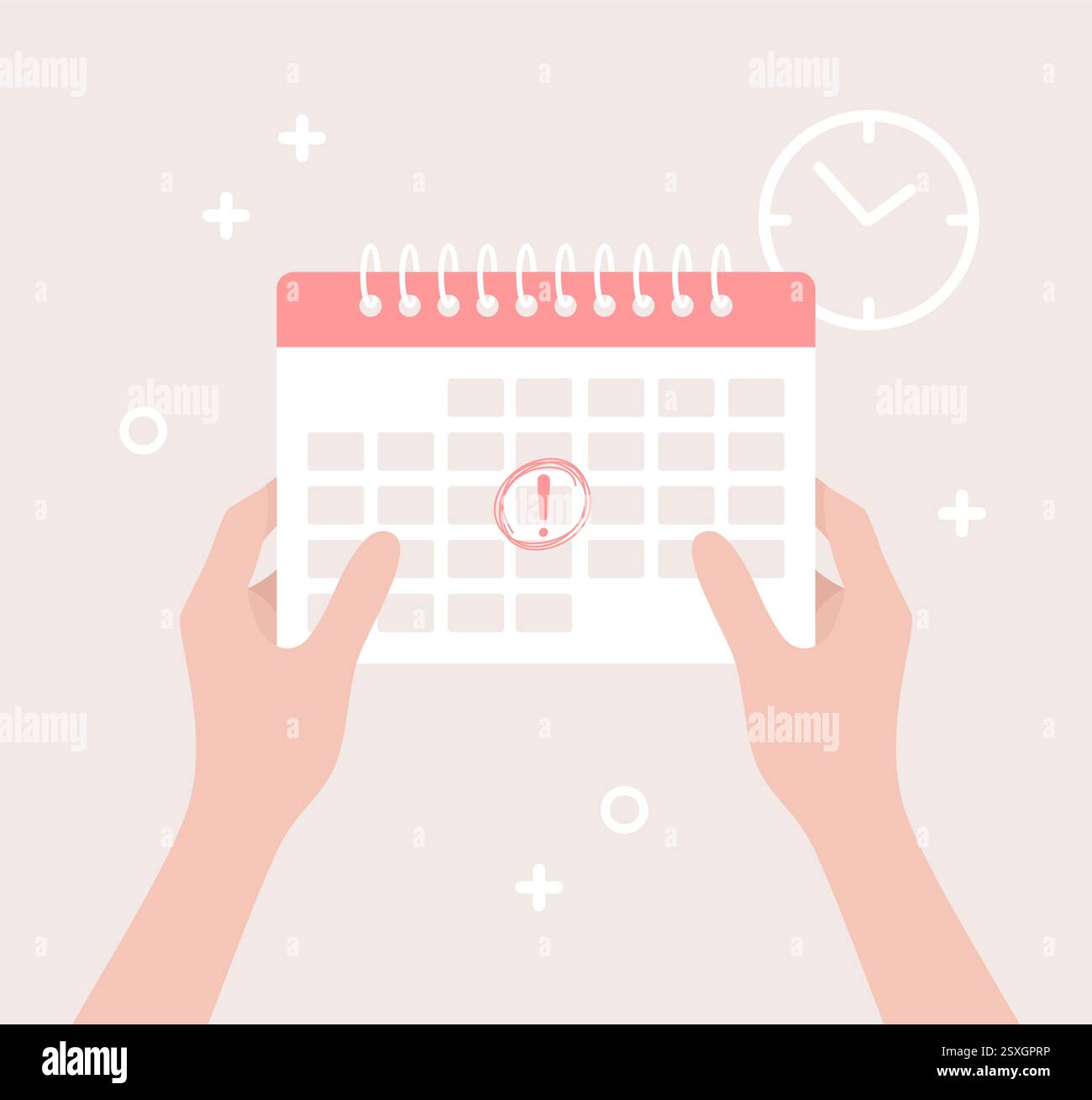 Calendar circled date Stock Vector Images - Alamy