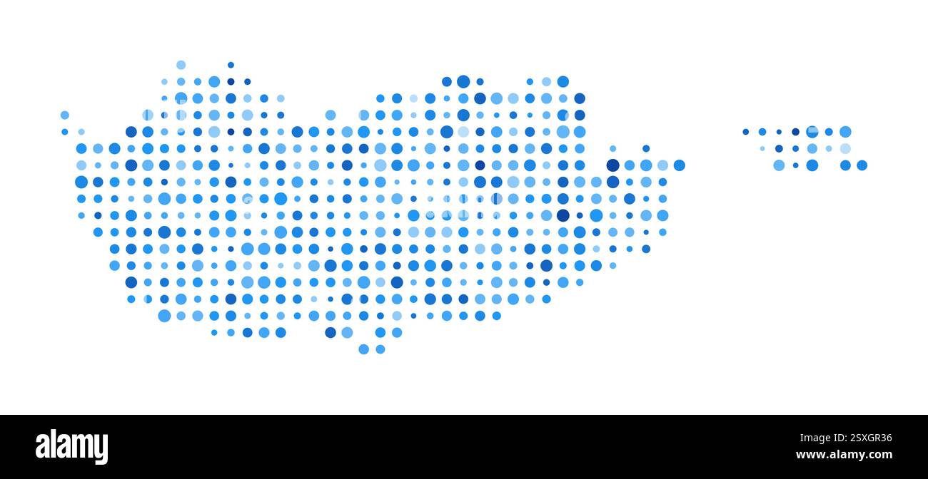 Cyprus Dot Map. Country Digital Style Shape. Cyprus vector image ...