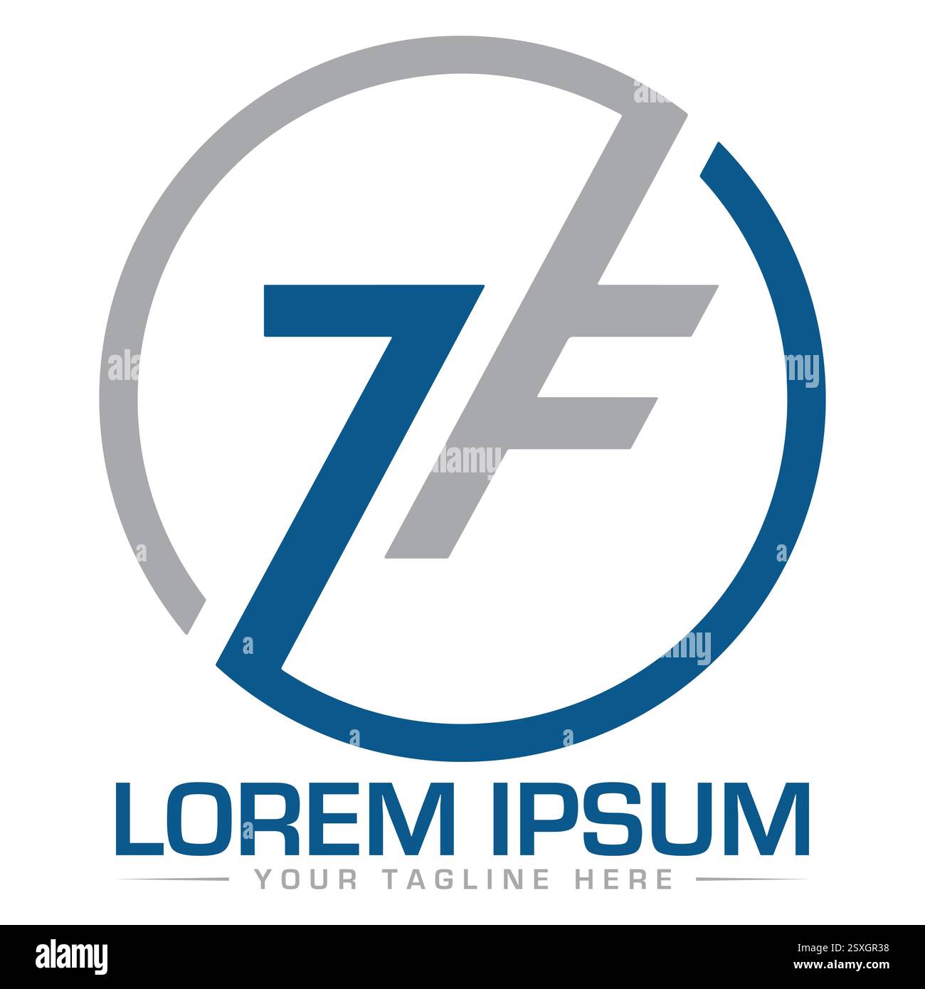 ZF Letter Logo Design Stock Vector Image & Art - Alamy