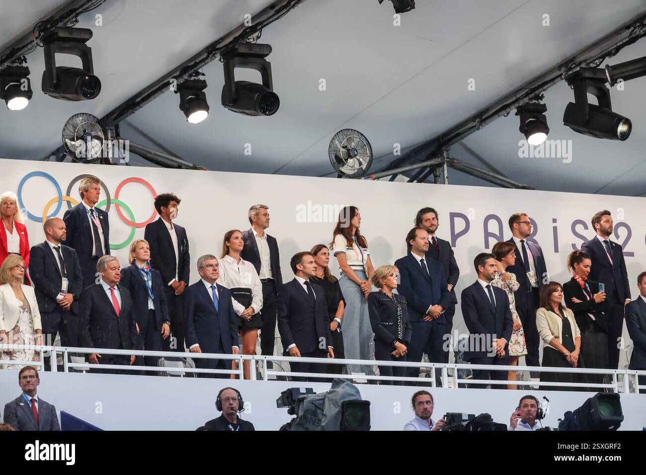 July 26th, 2024 - Paris, France: Thomas Bach, Emmanuel Macron, Brigitte ...