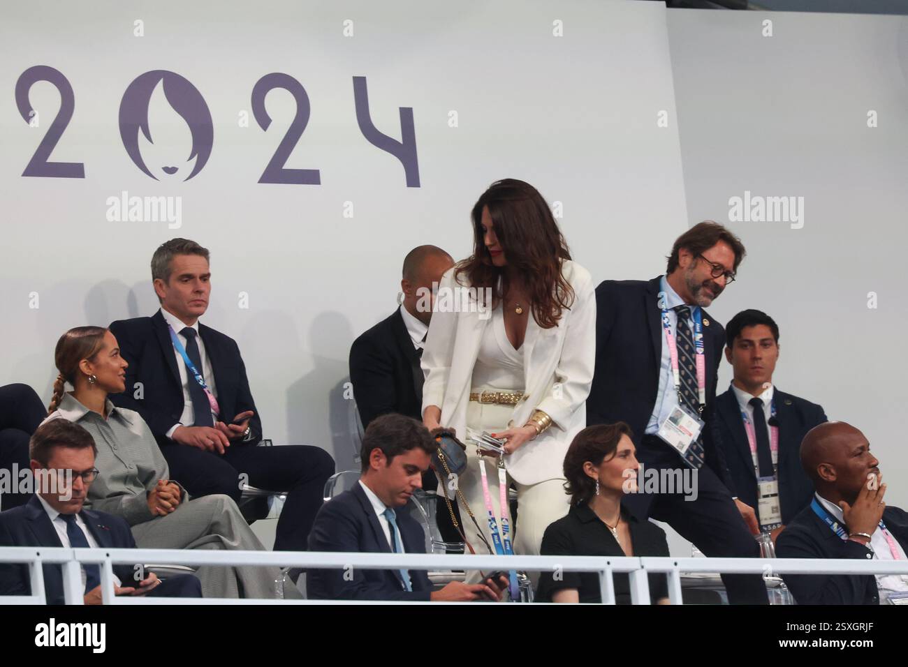 July 26th, 2024 - Paris, France: David Lappartient, Vanessa Douillet ...