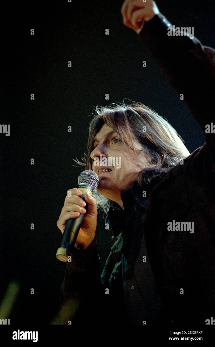 Milan Italy 1995: Gianni Togni,Italian singer, during the live concert ...