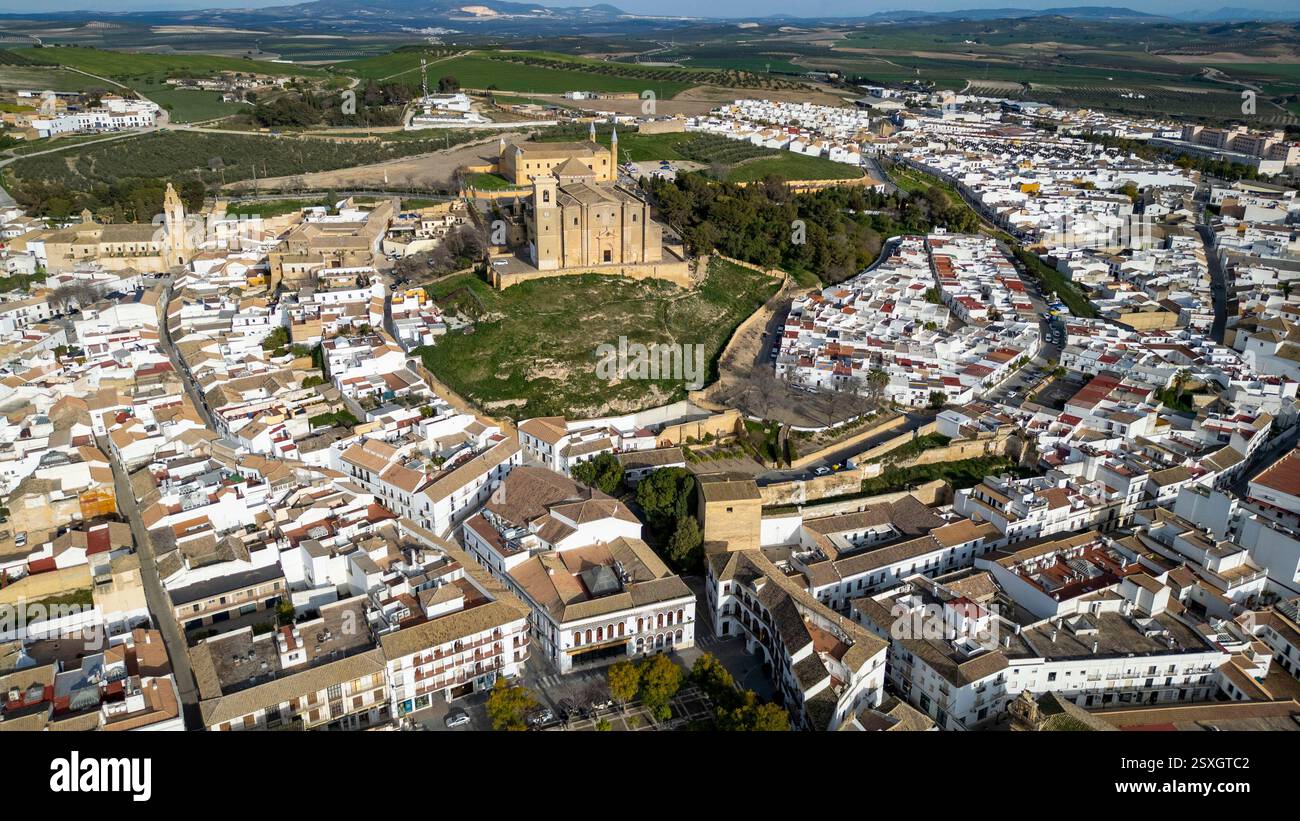 Aerial view of Osuna, Seville province, Andalusia, Spain Stock Photo ...