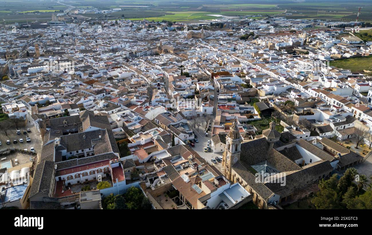 Aerial view of Osuna, Seville province, Andalusia, Spain Stock Photo ...