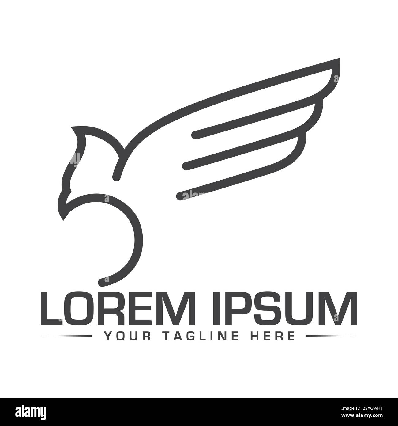 Bird Logo Design, Bird wing Logo Design Stock Vector Image & Art - Alamy