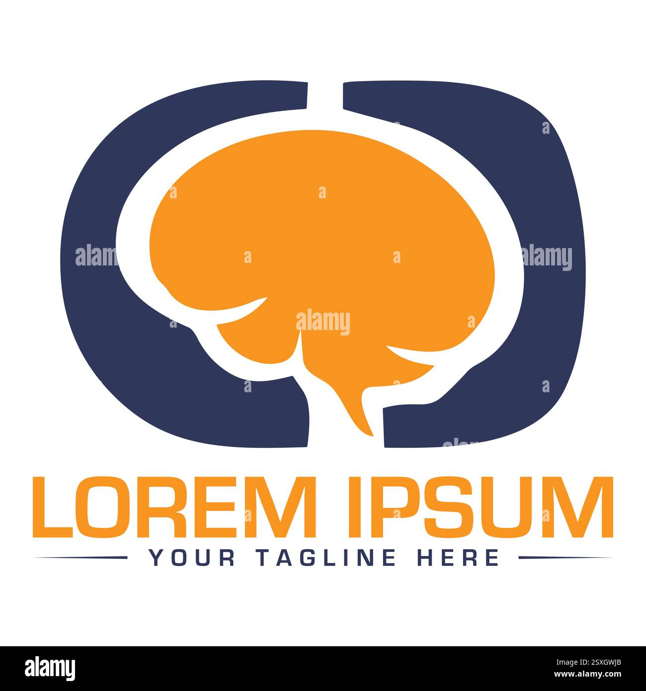 Brain Logo Design Stock Vector Image & Art - Alamy