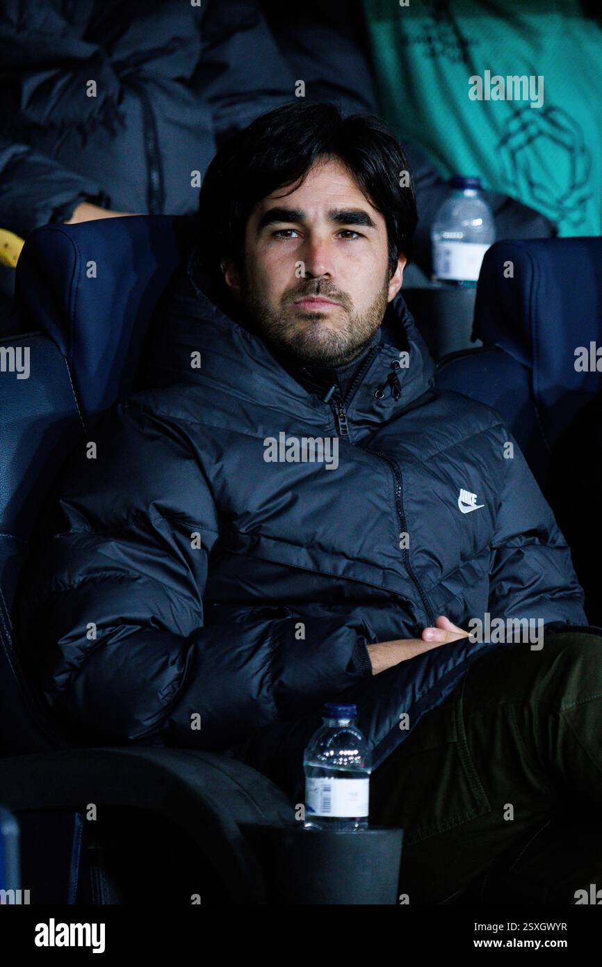 Barcelona, Spain. 18th December, 2024. The coach Pere Romeu in action ...