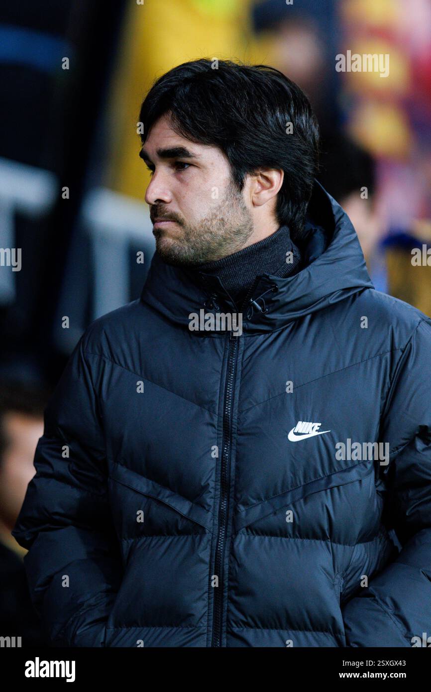 Barcelona, Spain. 18th December, 2024. The coach Pere Romeu in action ...