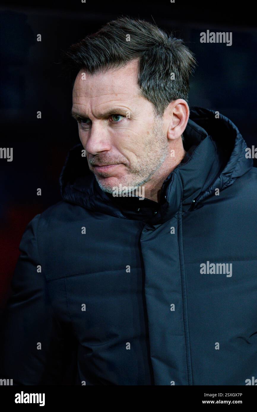 Barcelona, Spain. 18th December, 2024. The manager Gareth Taylor in ...