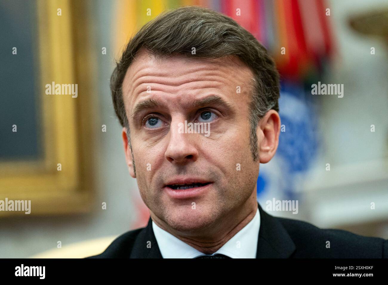 Washington, United States. 24th Feb, 2025. President of France Emmanuel ...