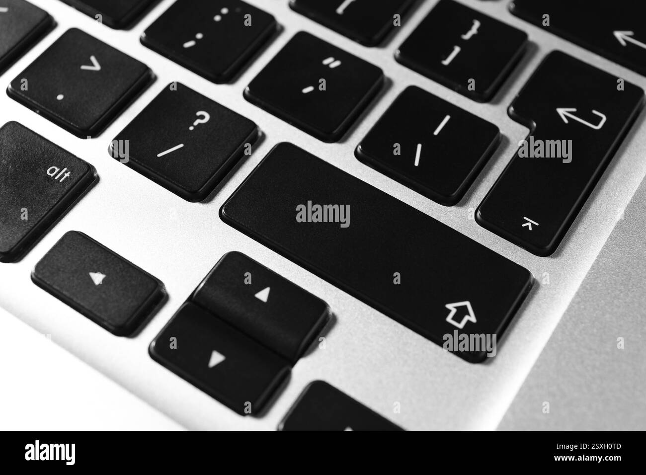 Technical support concept. Modern keyboard on light background, closeup ...