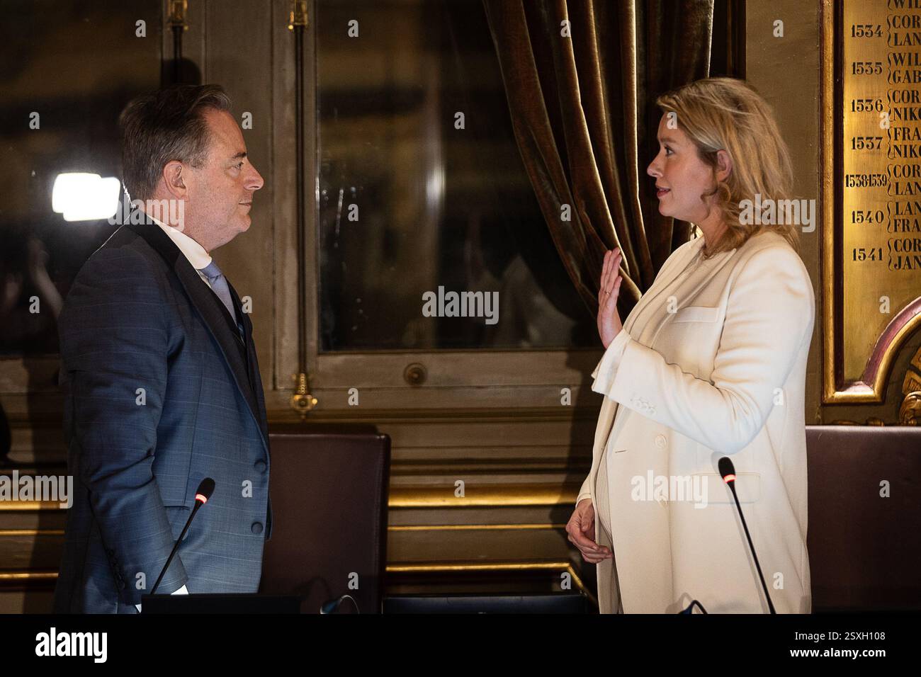 Antwerp, Belgium. 24th Feb, 2025. Prime Minister Bart De Wever and ...