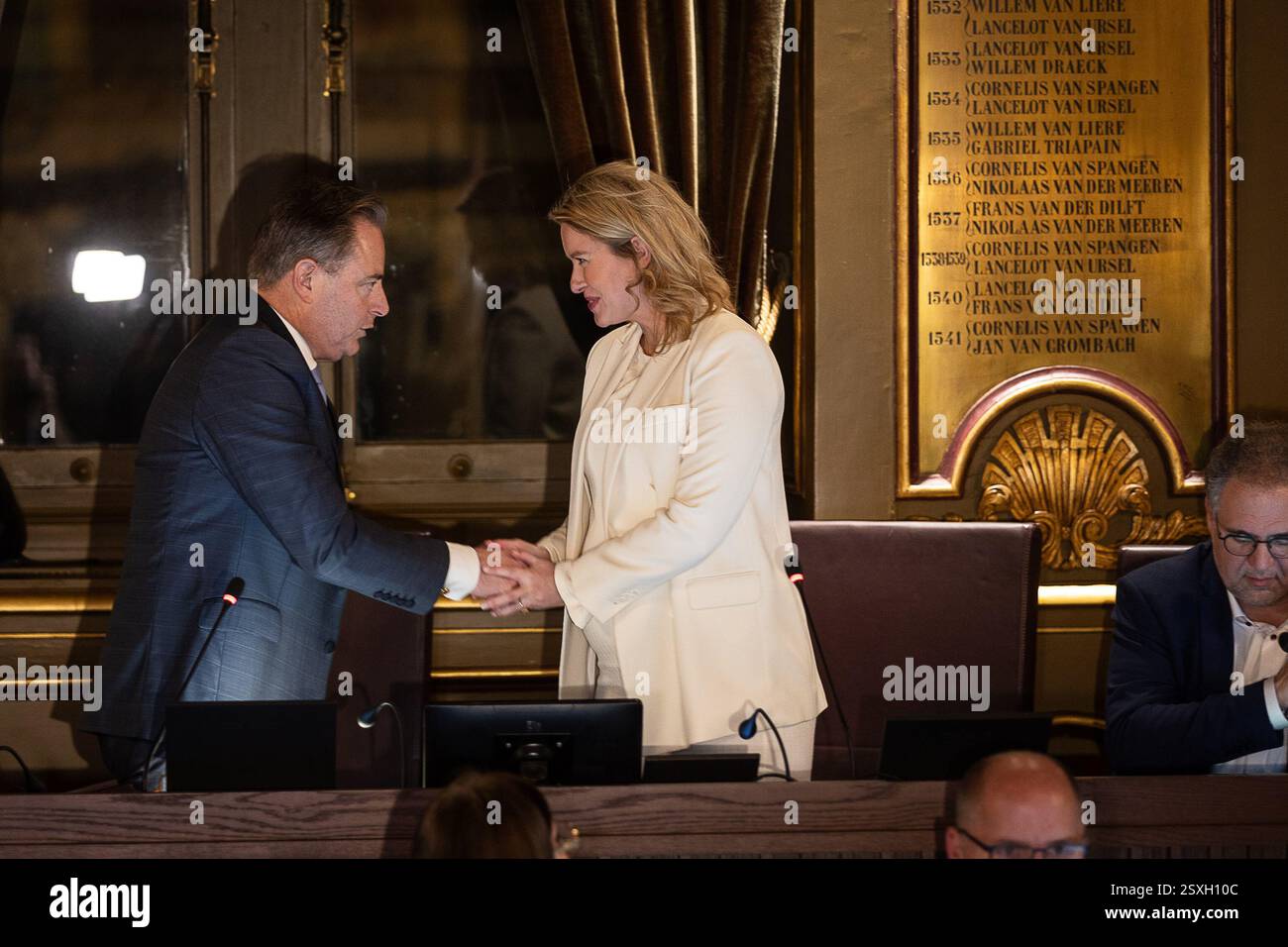 Antwerp, Belgium. 24th Feb, 2025. Prime Minister Bart De Wever and ...