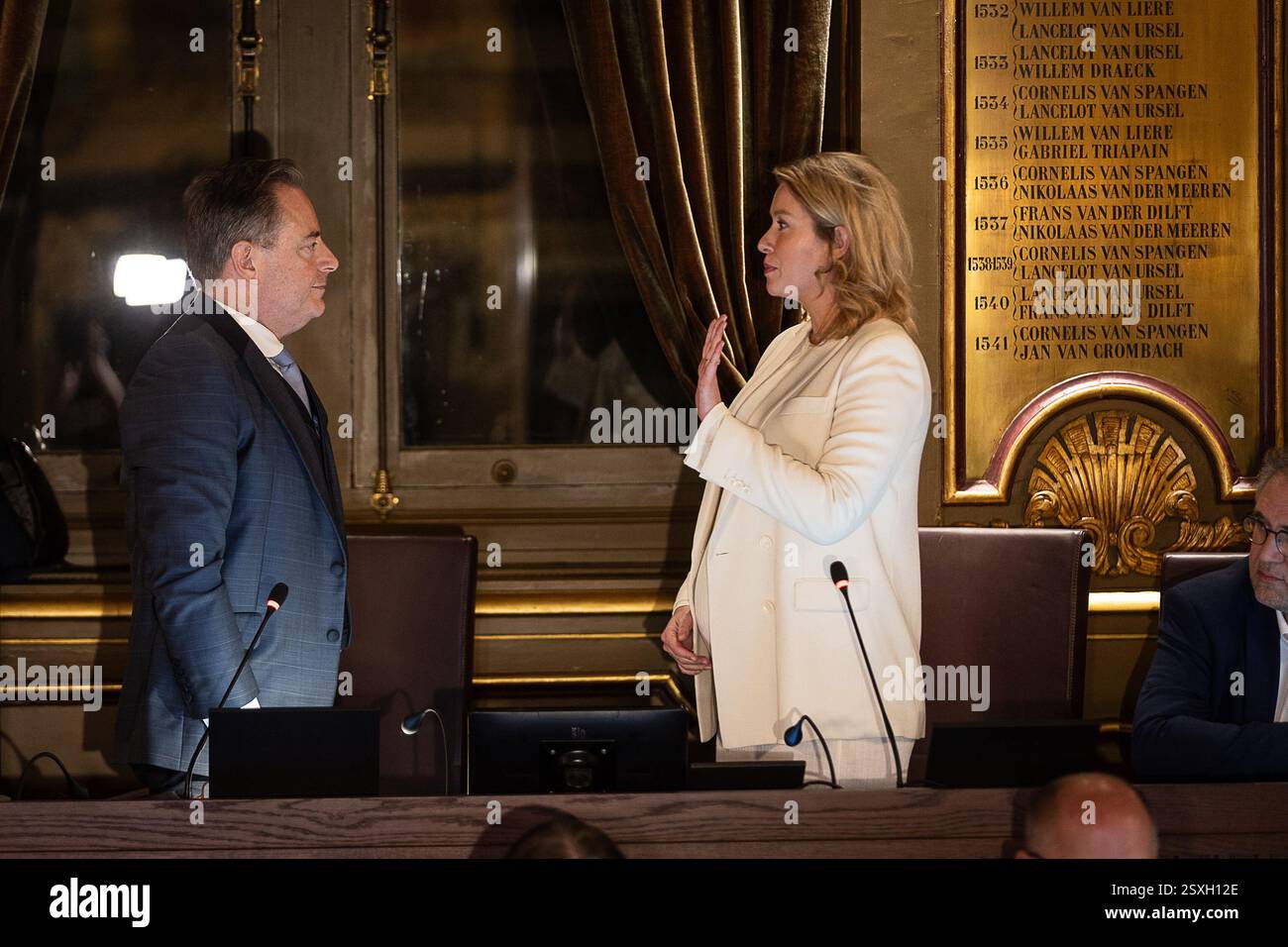 Antwerp, Belgium. 24th Feb, 2025. Prime Minister Bart De Wever and ...