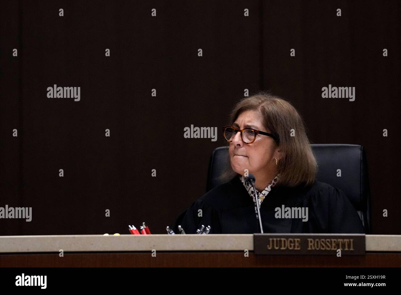 Judge Victoria A. Rossetti listens during the jury selection for the ...