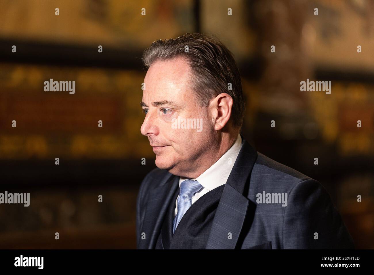 Antwerp, Belgium. 24th Feb, 2025. Prime Minister Bart De Wever pictured during the official ...