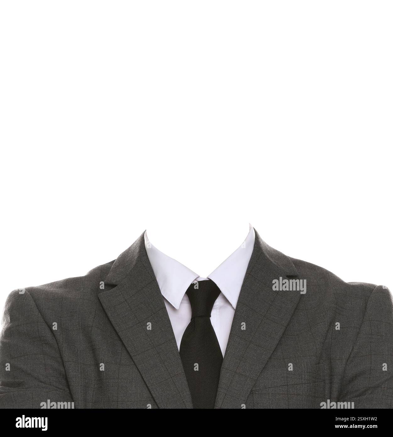 Passport photo, ID card or other document photo. Formal outfit without ...