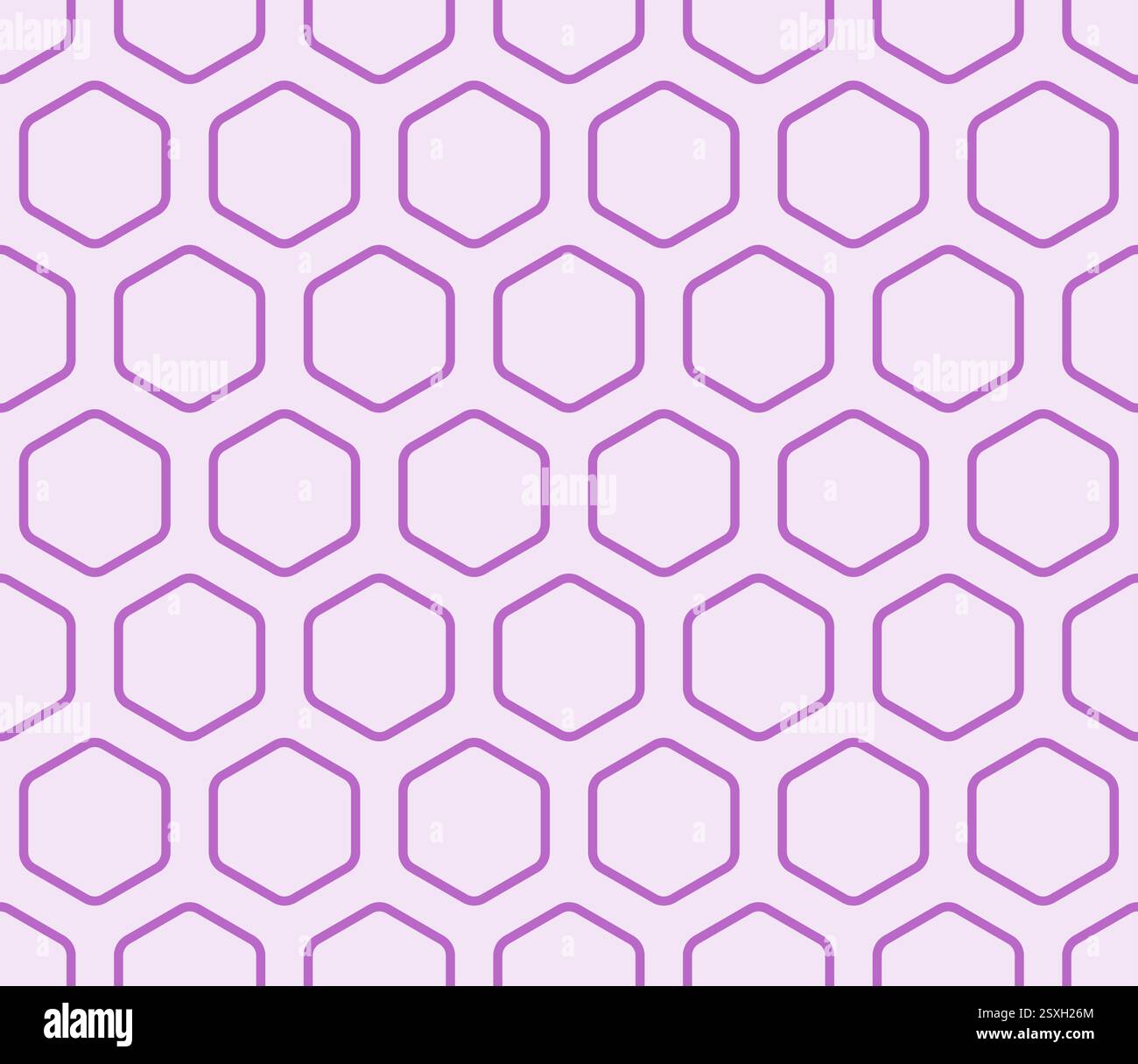 Honeycomb mosaic hexagons background. Purple color on matching background. Bold rounded hexagons ...
