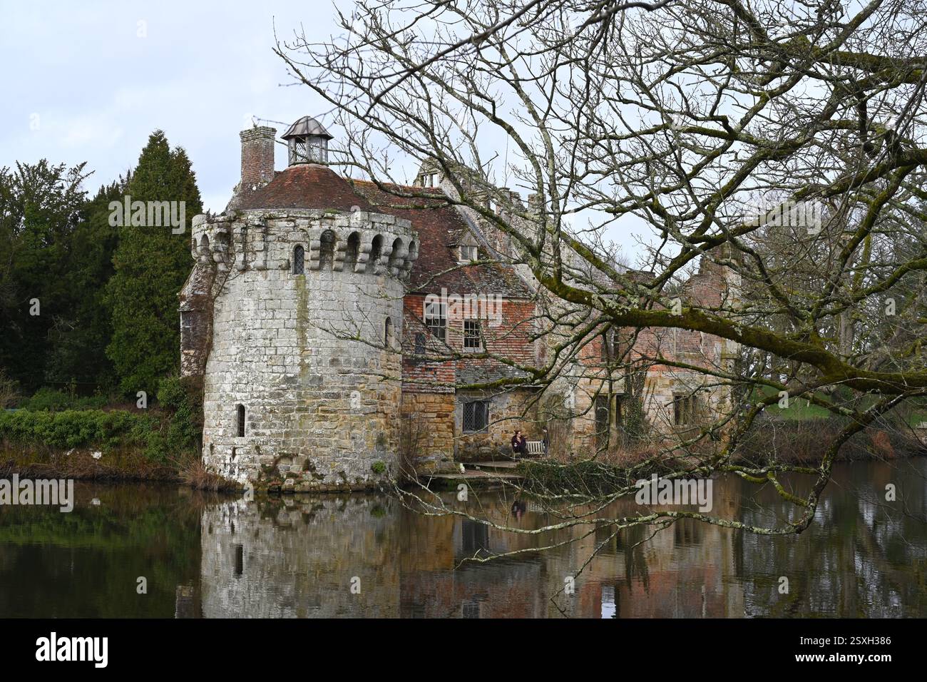 Scotny castle torrent and moat hi-res stock photography and images - Alamy
