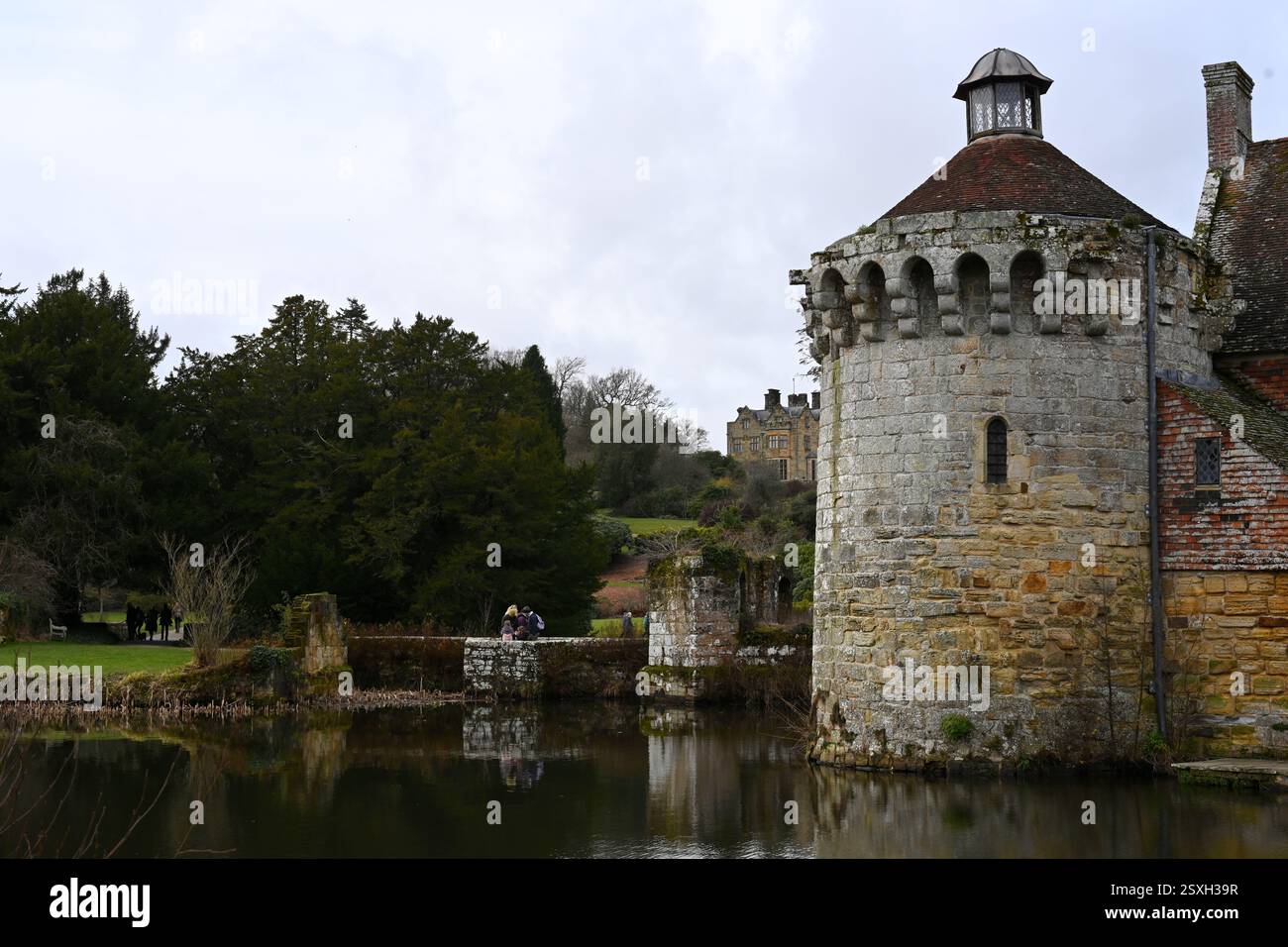 Scotny castle torrent and moat hi-res stock photography and images - Alamy