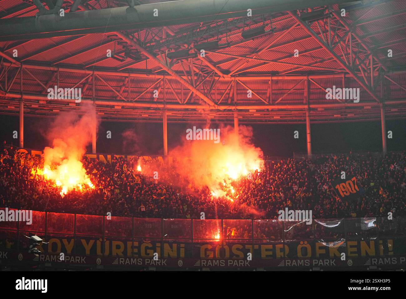 Rams Park, Istanbul, Turkey. 24th Feb, 2025. controls the ball during a ...