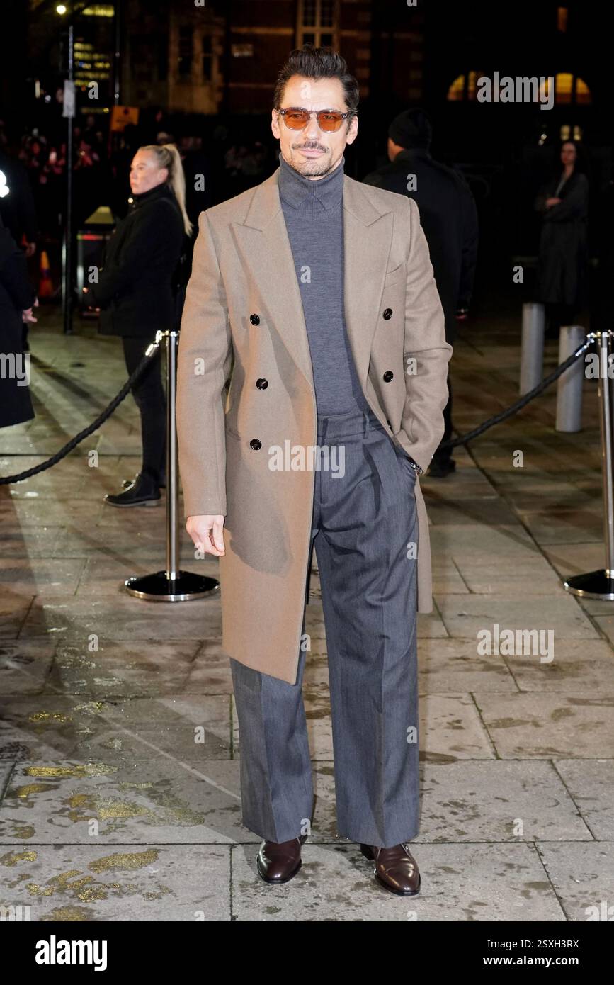 David Gandy arriving at the Burberry show at Tate Britain, London ...