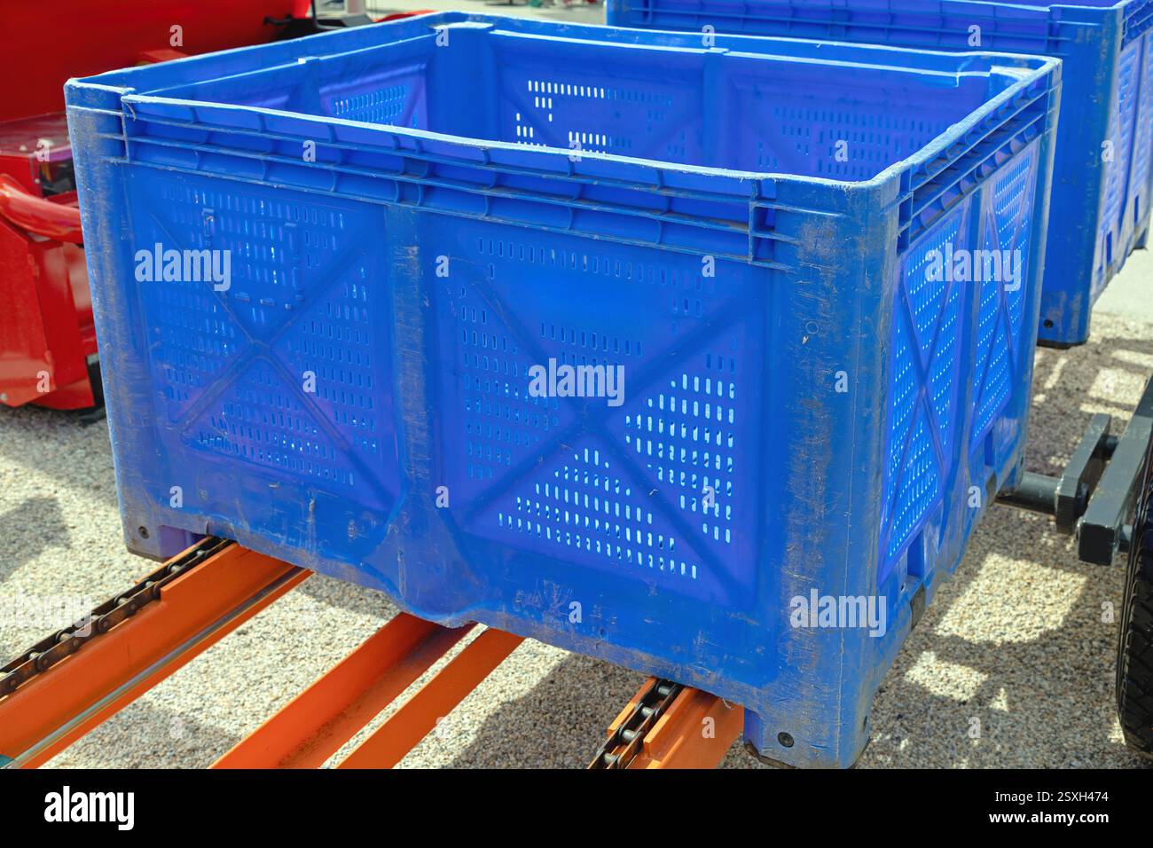 Blue Plastic Pallet Boxes for Fruits and Vegetables Farm Produce at ...