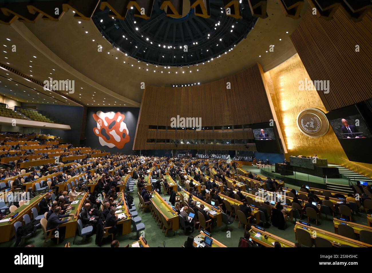 General view of United Nations General Assembly meeting for a special ...