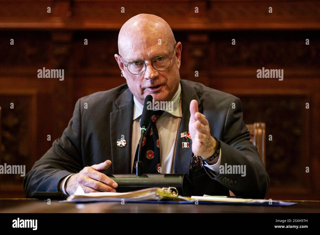 Representative Steven Holt speaks during an Iowa House Judiciary ...