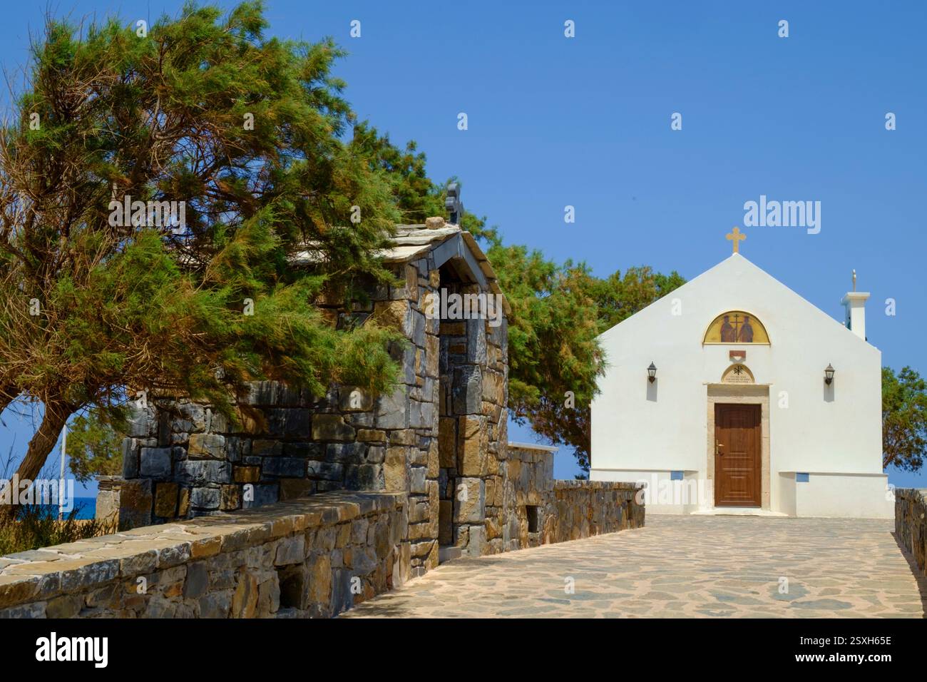 Saint Konstantinos Church, Kato Gouves, Crete Stock Photo - Alamy