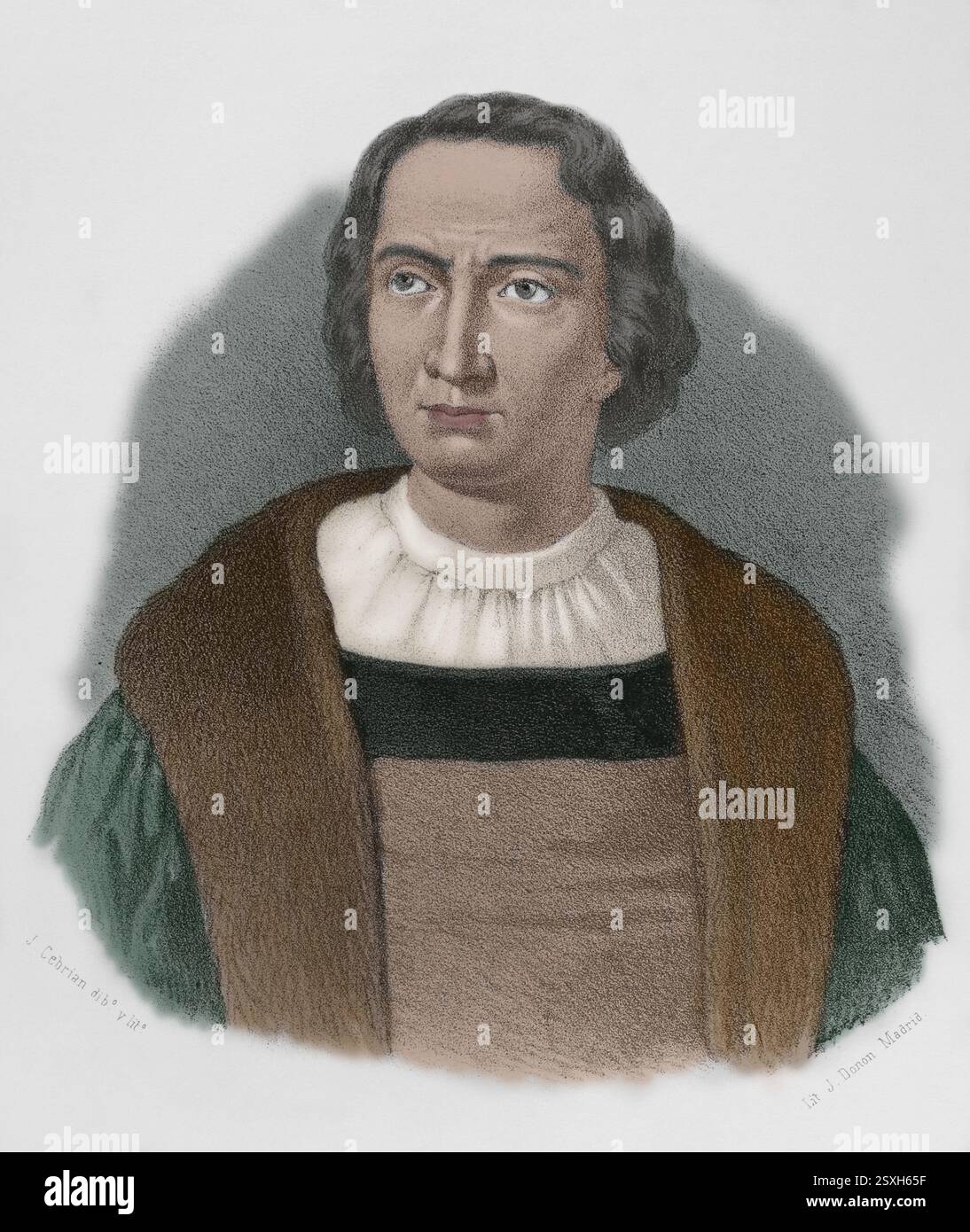 Christopher Columbus (1451-1506). Navigator, cartographer and admiral ...