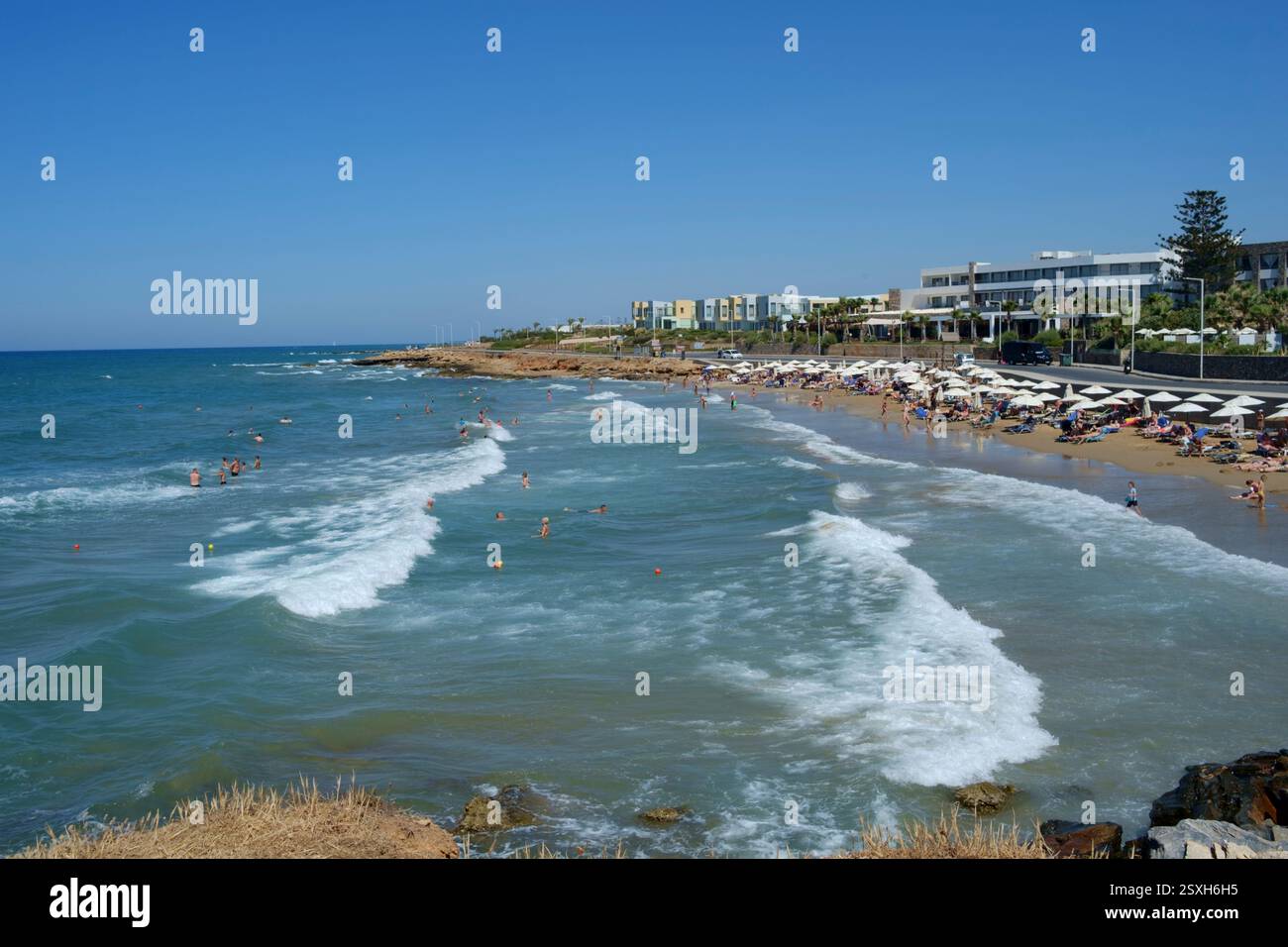 Gouves Beach, Crete, Greece Stock Photo - Alamy