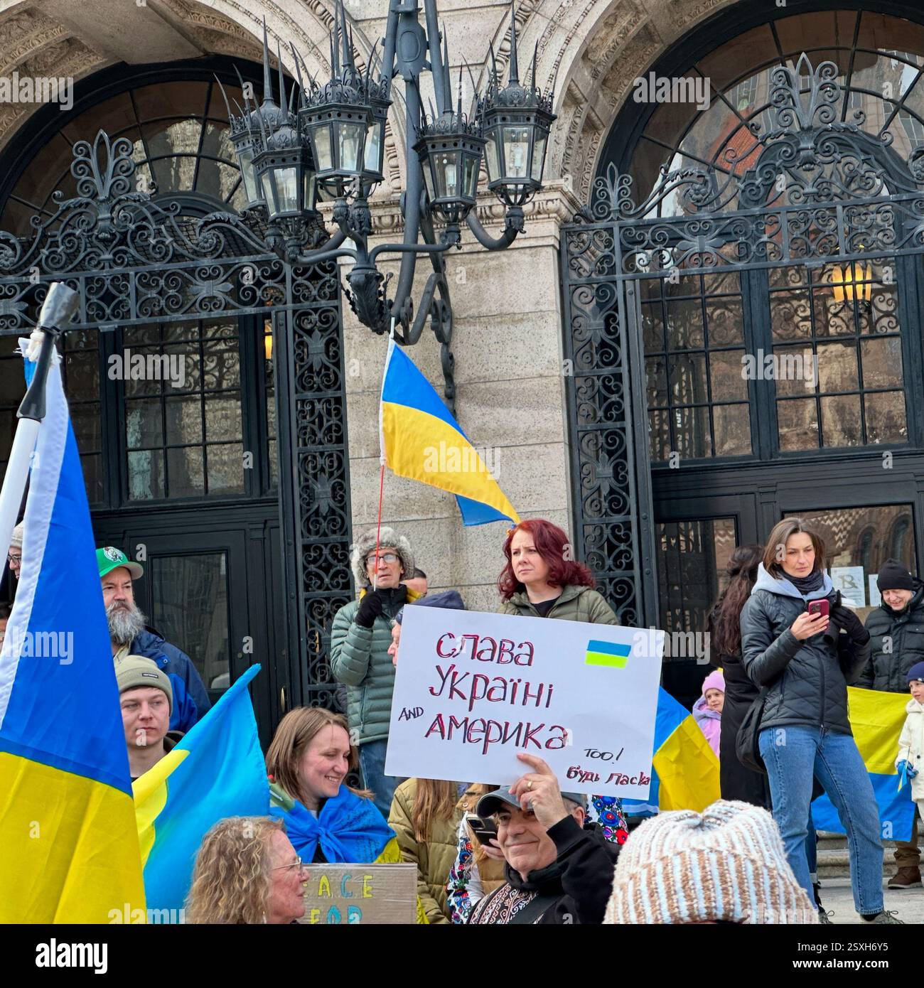 Stand With Ukraine rally, Boston, Massachusetts, United States Stock ...