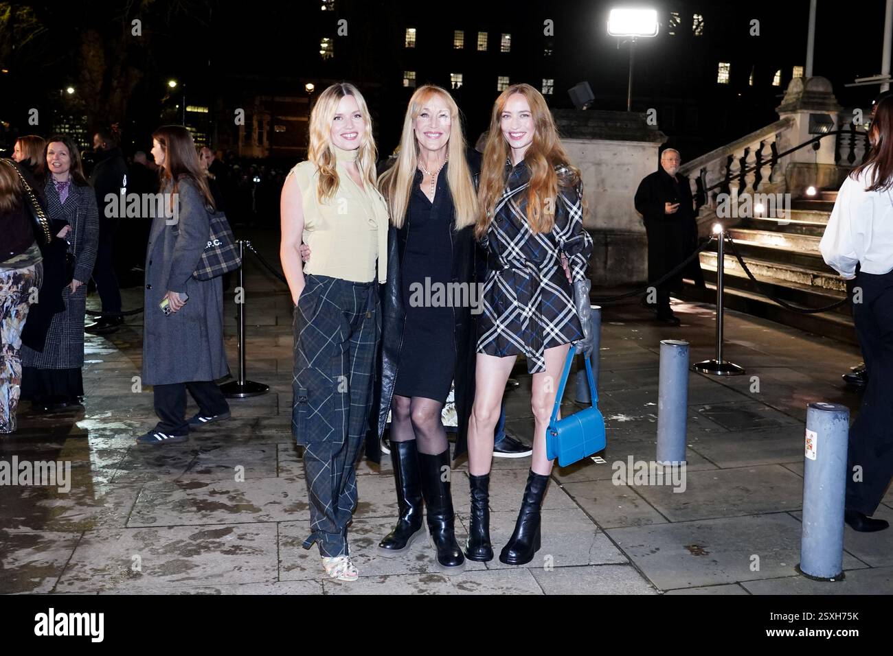 (left to right) Georgia May Jagger, Jerry Hall and Elizabeth Jagger ...