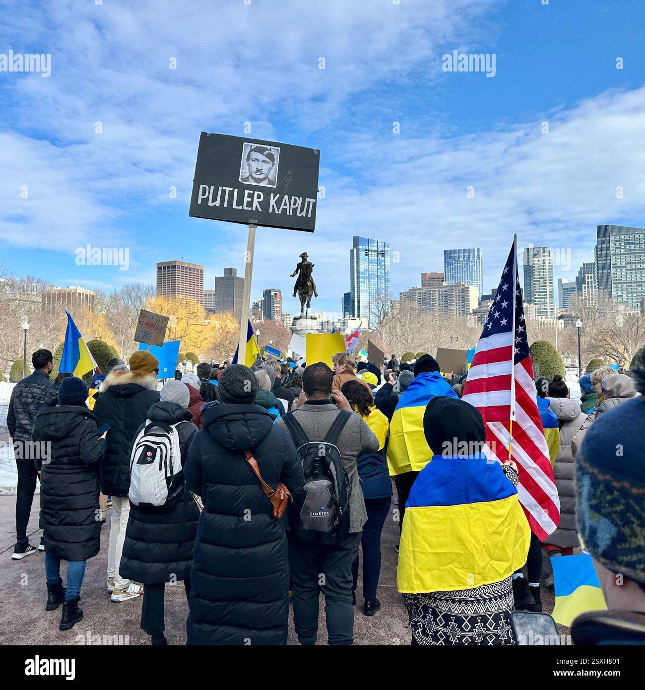 Stand With Ukraine rally, Boston, Massachusetts, United States Stock ...