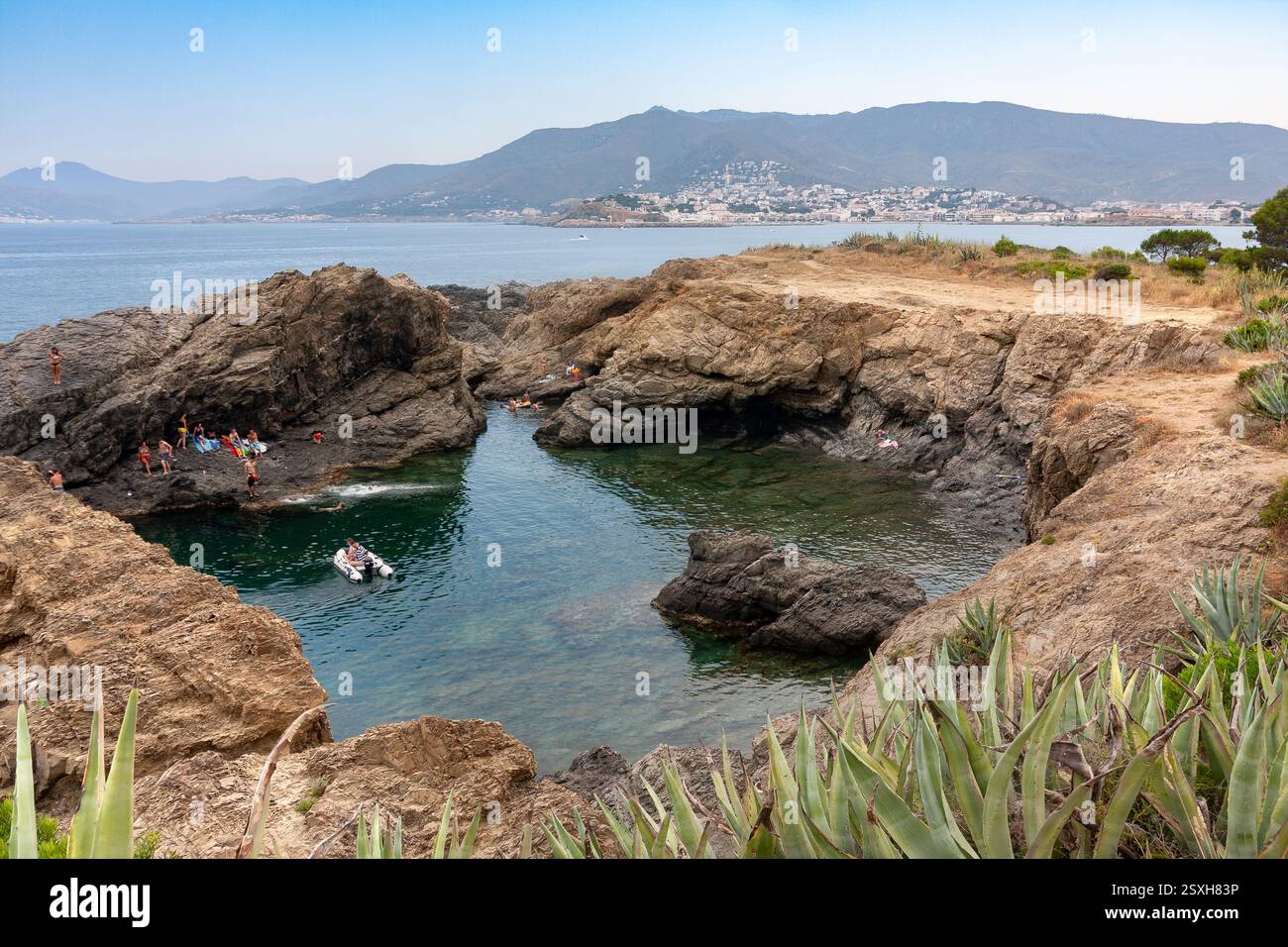 Del Ras Cape, Colera Stock Photo - Alamy