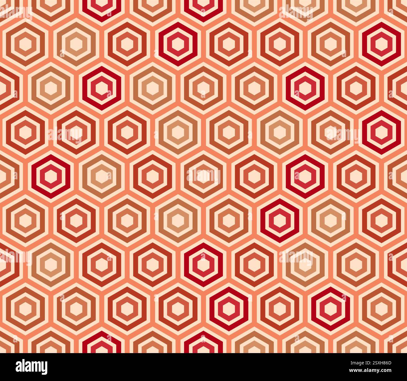 Honeycomb hexagon cells background. Red color tones gradients. Plain hexagon frames. Hexagonal ...